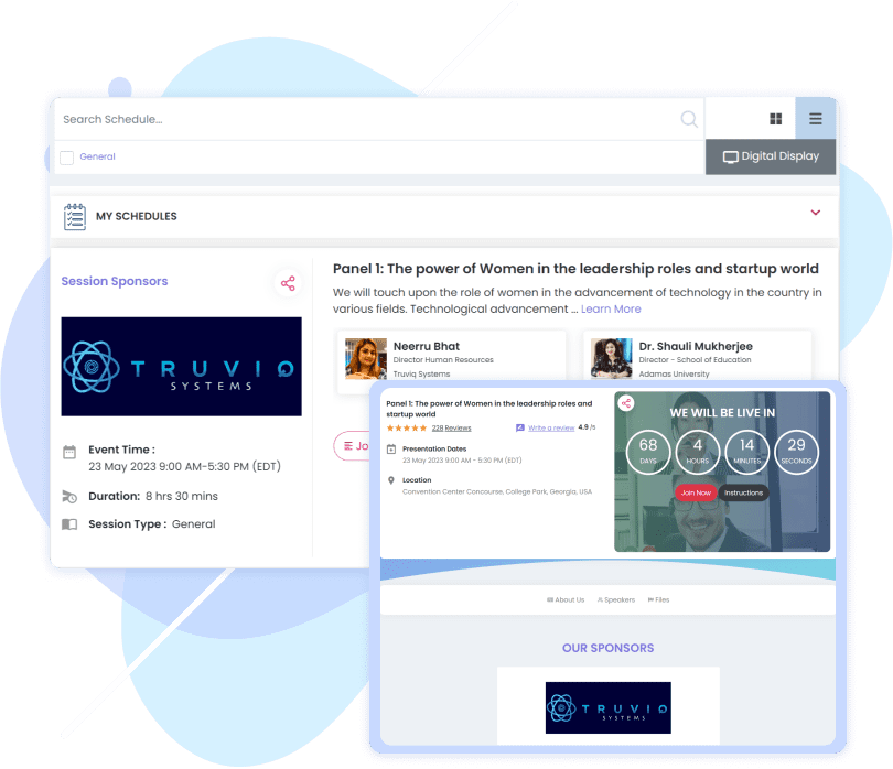 Live Event Digital Session Boards | EventTitans